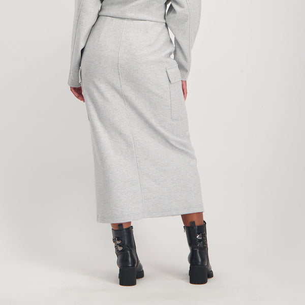 Ladies Ciarra Grey Mel Cargo Skirt – Fashion Fusion