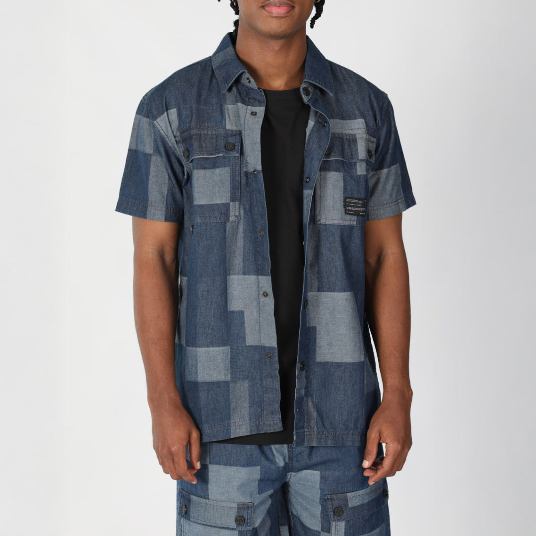 Mens Evolve Blue Denim Shirt – Fashion Fusion